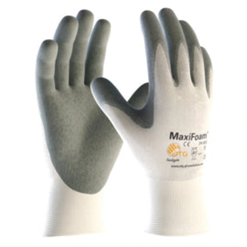 Protective Industrial Products X-Small MaxiFoam By ATG 15 Gauge Gray Nitrile Palm And Finger ...